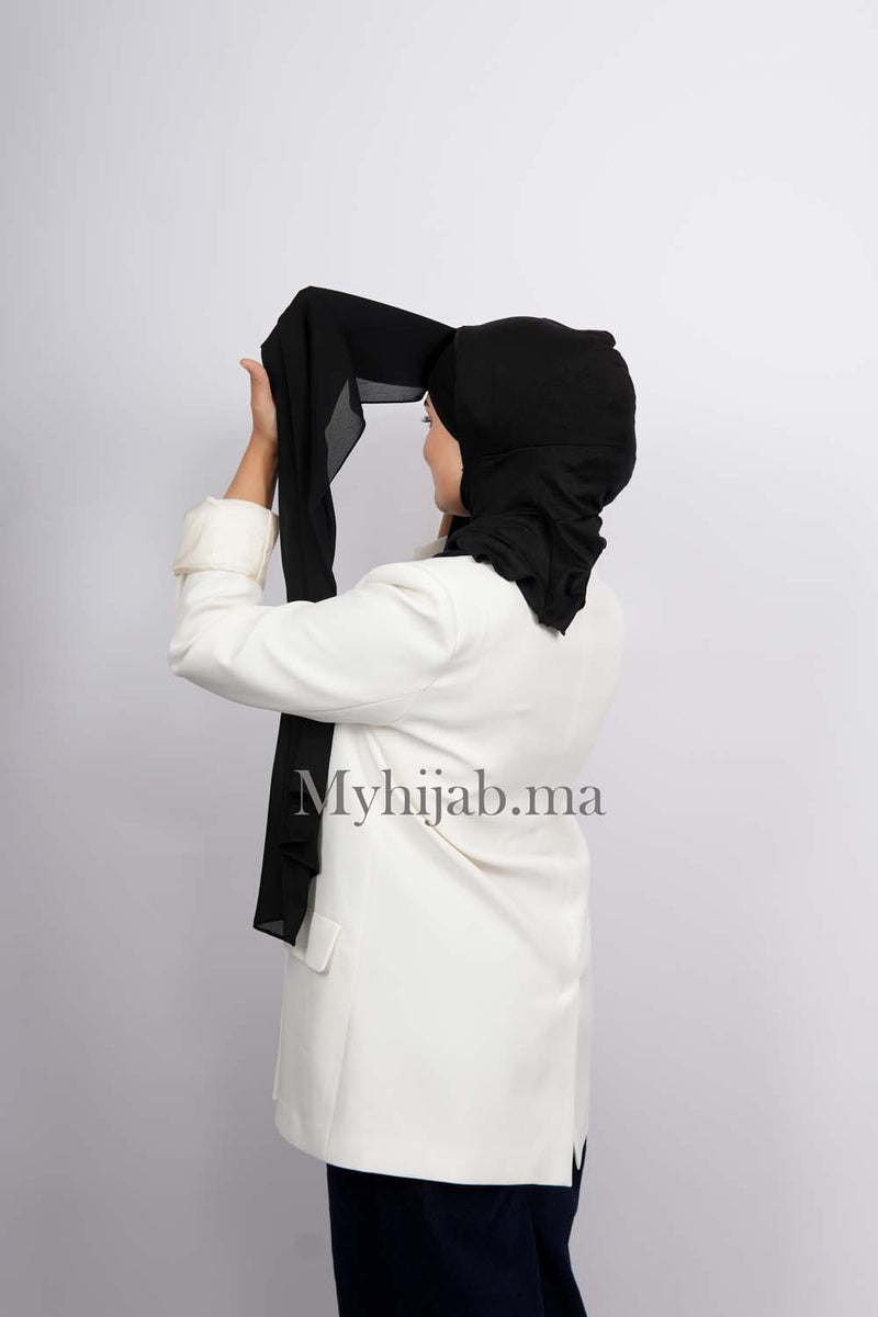 CHALE BONNE NINJA-Noir- chal-bonne-maroc -marocain-myhijab-hijab-folar ...