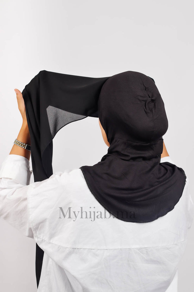 CHALE BONNE NINJA-Noir- chal-bonne-maroc -marocain-myhijab-hijab-folar ...