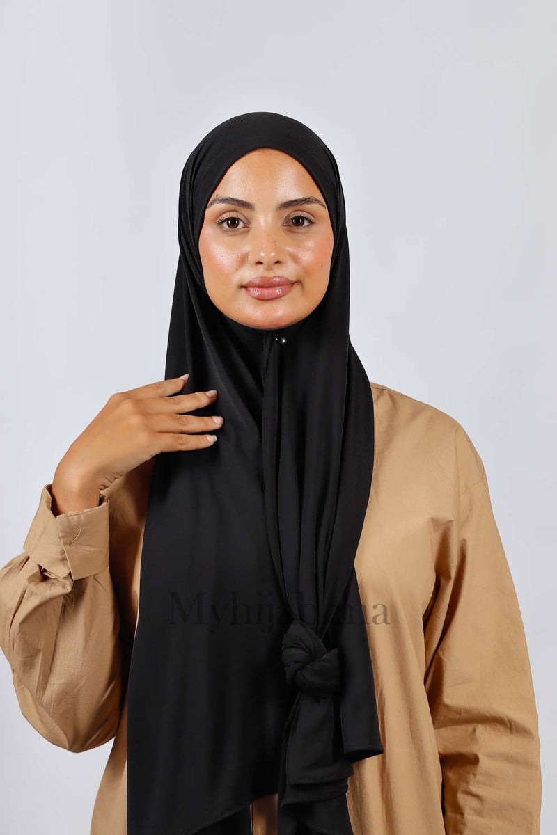 JERSEY PREMIUM - Noir,chale,chal,foulard,hijab,jersey, lecra,lycra ...