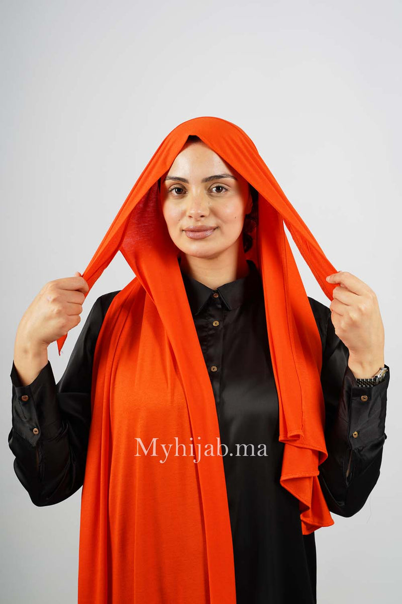 Chale Tie Back - Marron mielchale,chal,foulard,hijab,jersey, lecra ...