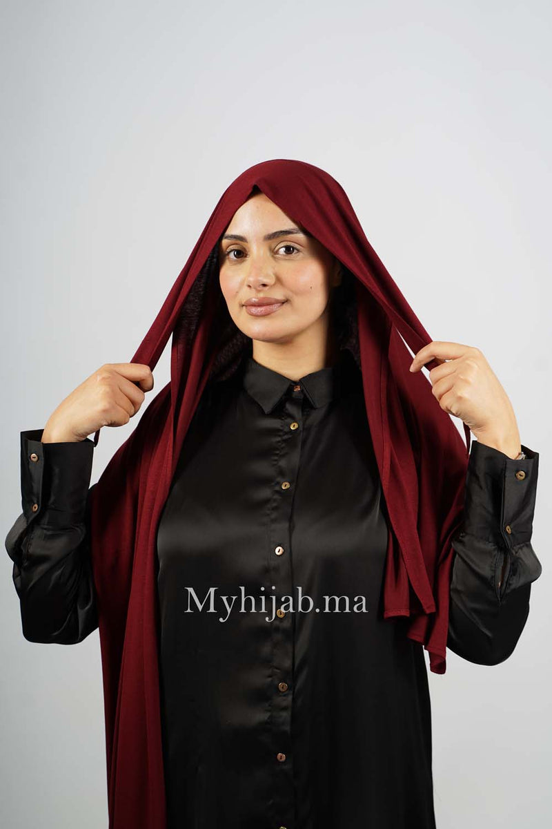 Chale Tie Back - Gris foncéchale,chal,foulard,hijab,jersey, lecra,lycra ...