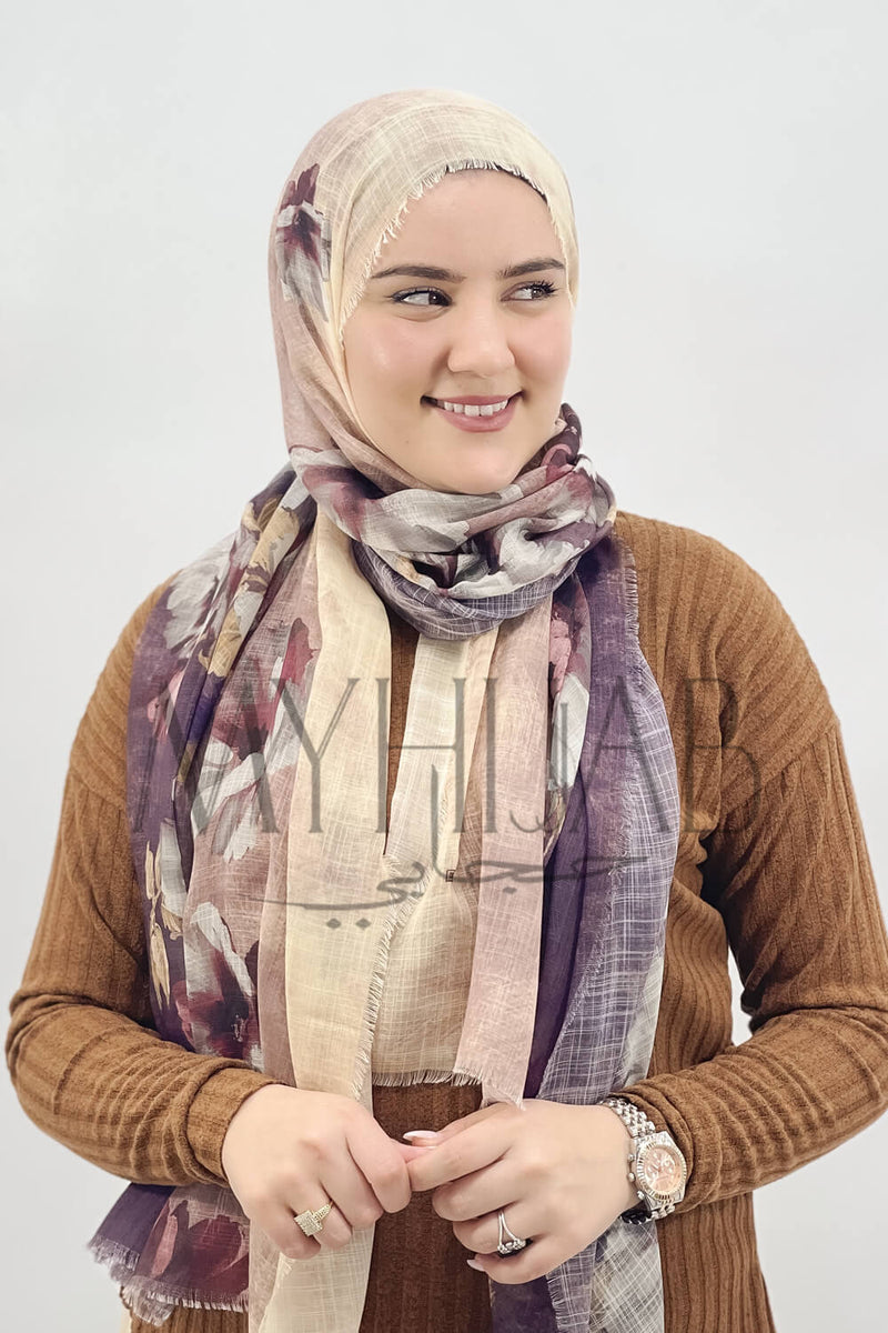 Châle de fil-couleur Vision- fil-couleur Vision-folard-crêpe-myhijab ...