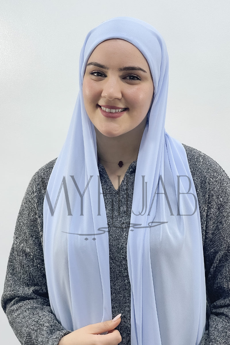 Chale bonne - Bleu ciel,,chal-boni hijab-bone folar-chale-bonne-maroc ...