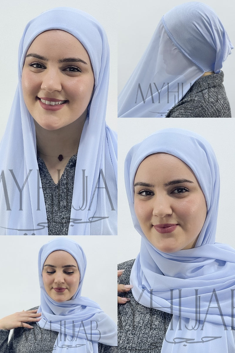 Chale bonne - Bleu ciel,,chal-boni hijab-bone folar-chale-bonne-maroc ...